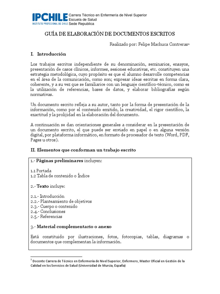 Guia de Elaboracion de Documentos | PDF | Tabla (base de datos ...