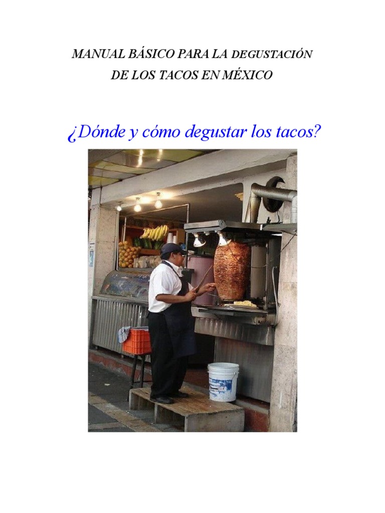 Manual Básico para Comer Tacos | PDF | Taco | Alimentos