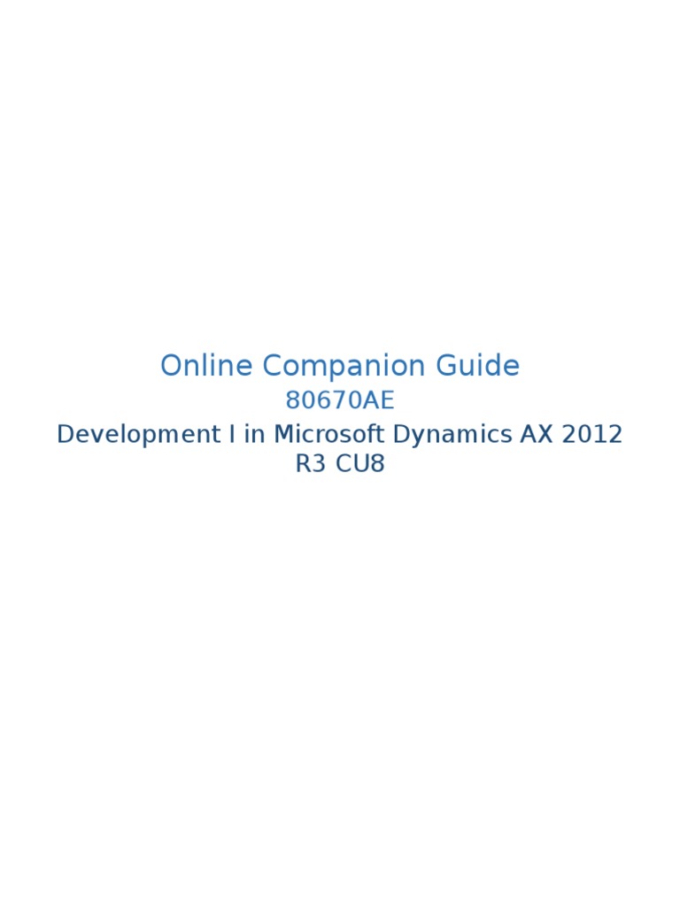 80670AE AX2012R3CU8 DEV1 ReferenceMaterial | PDF | Microsoft Visual Studio | Database Index