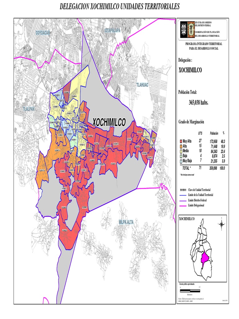 Mapas Delegacionales de Xochimilco | PDF | Ciudad de México | Gobierno