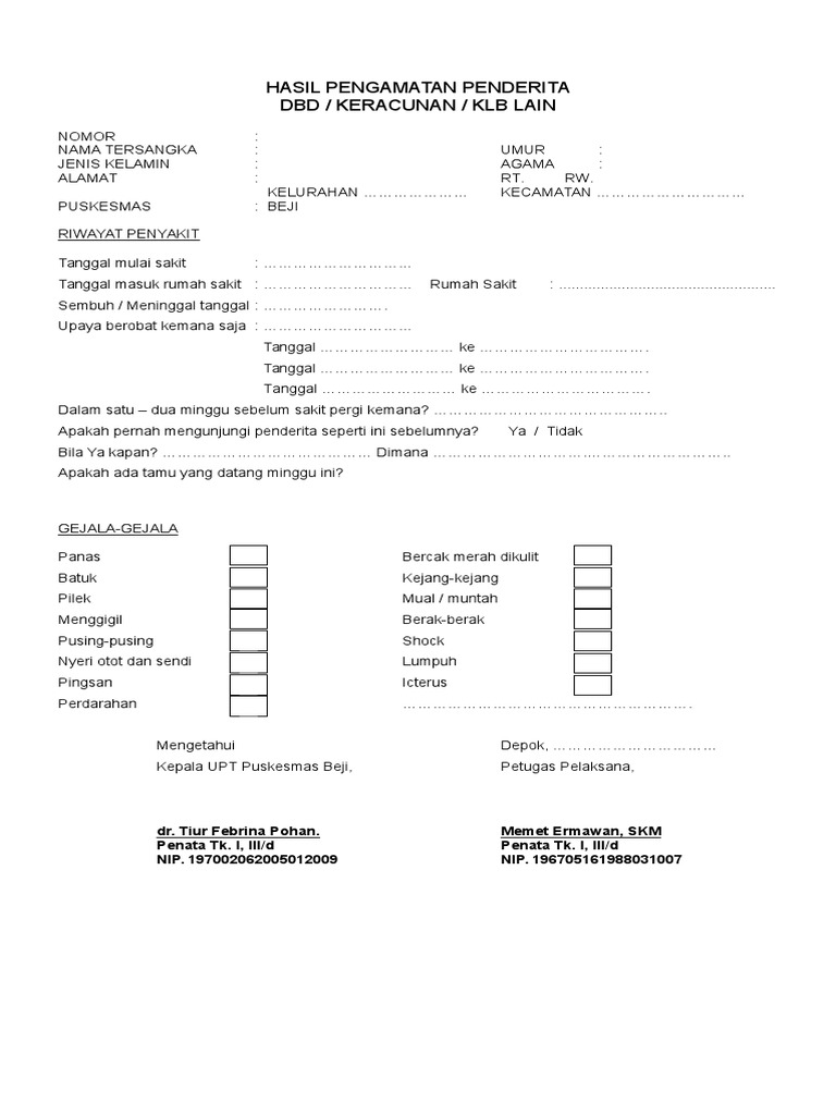 FORM Pe DBD Pasien | PDF | Hukum | Agama & Spiritualitas