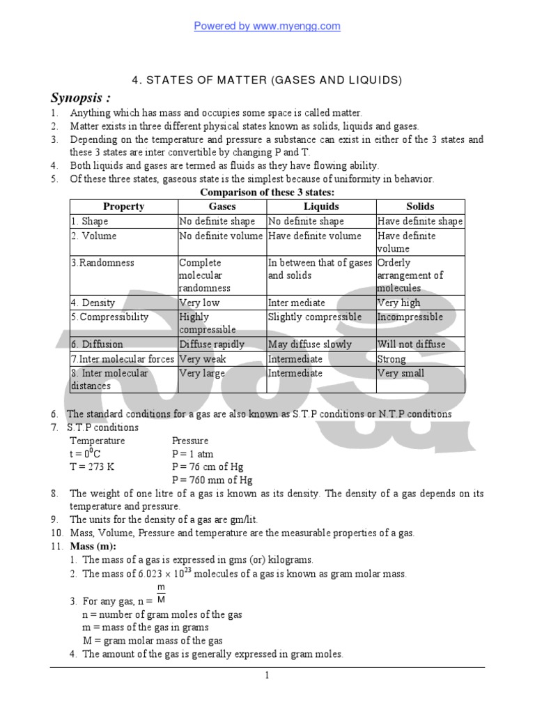 4.state of Matter - Gases and Liquids - 72-95 | PDF | Intermolecular ...