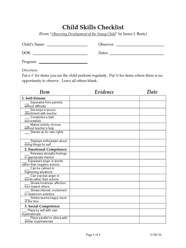 beaty child development checklist | Anger | Attachment Theory