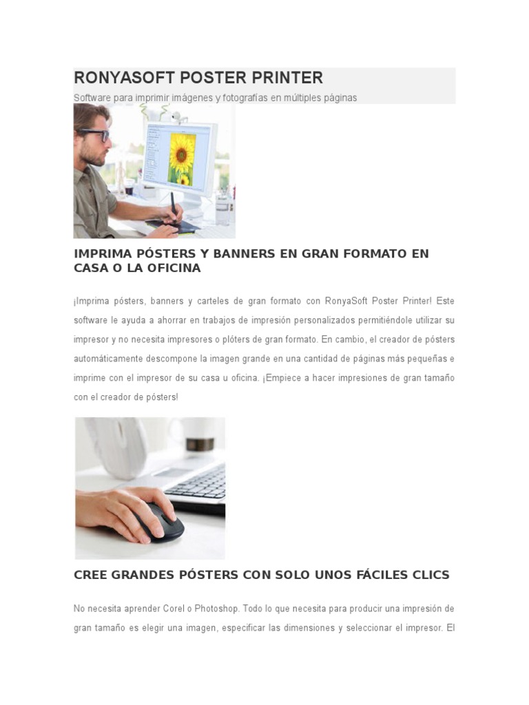 Ronyasoft Poster Printer | PDF | Póster | Impresión