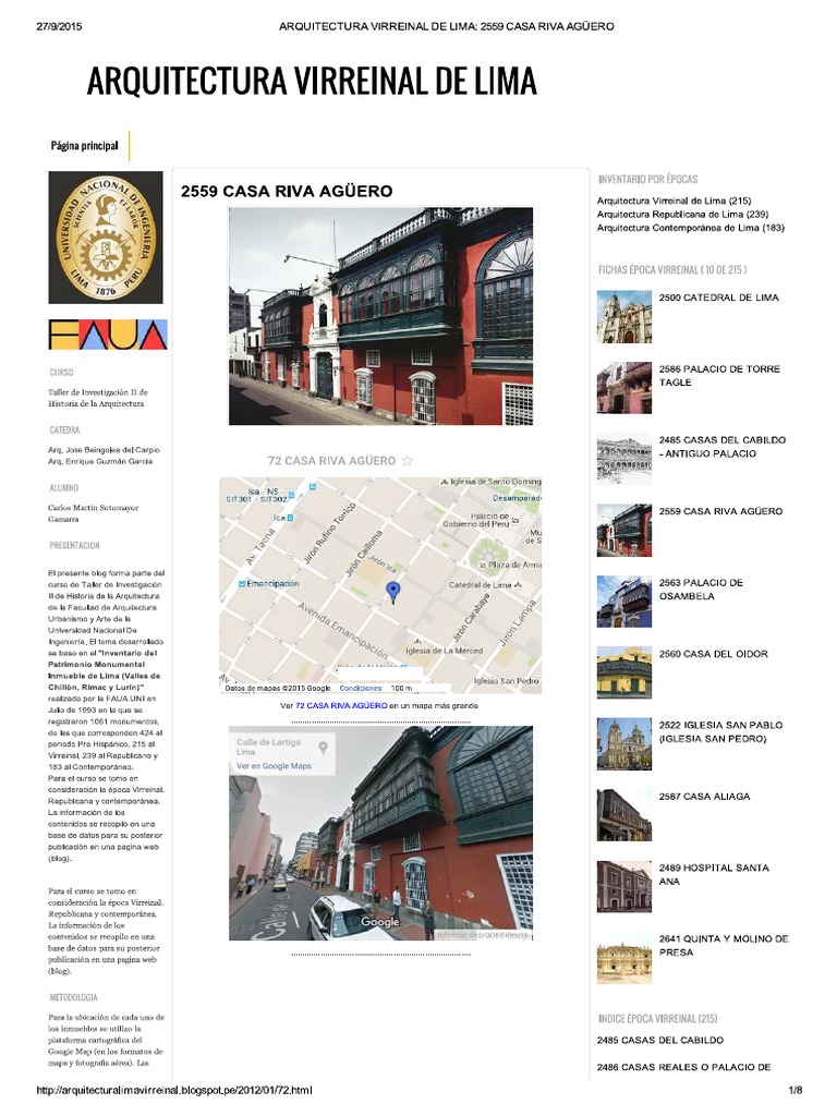 Casa de Riva Agüero | PDF