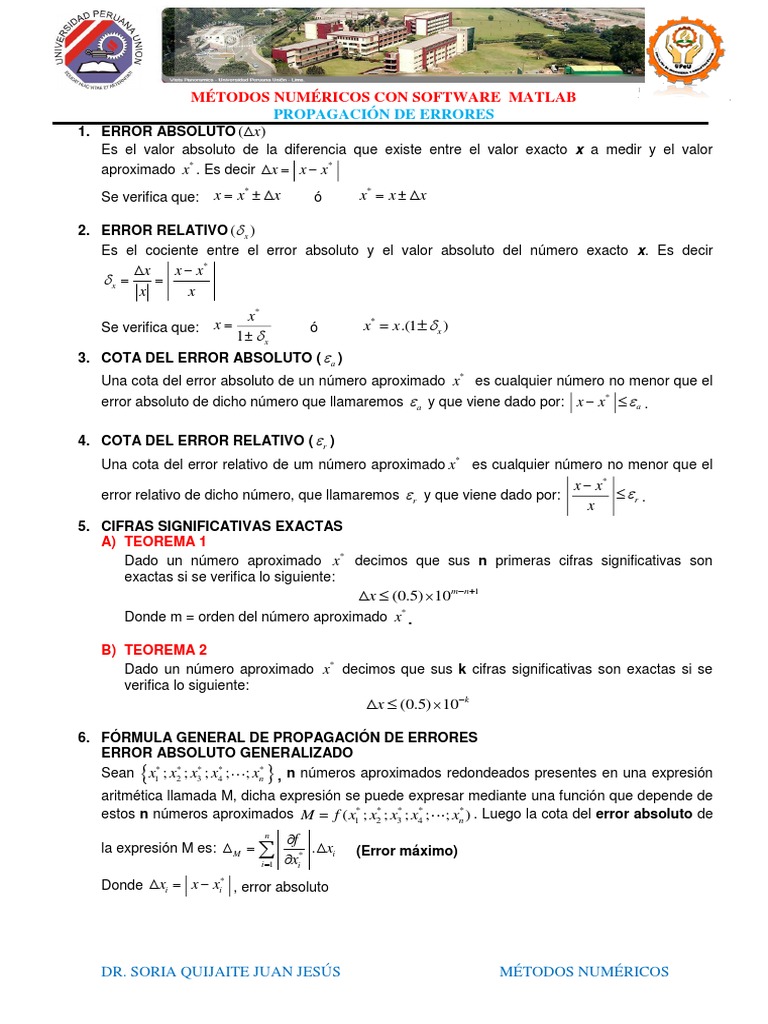 Métodos numéricos con MATLAB | PDF | Pi | Medición