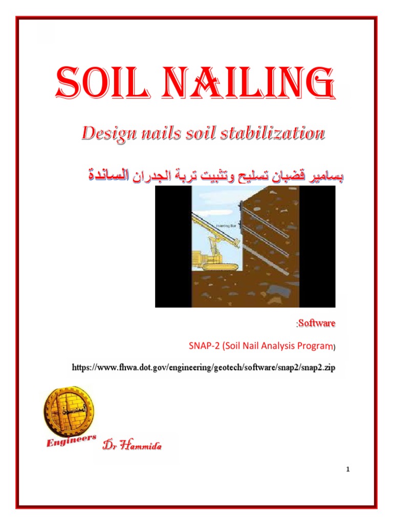 Soil Nailing - Design Nail Stabilisation | PDF | Civil Engineering ...
