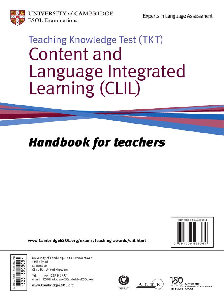 Clil Handbook Subject Specific Vocabulary | PDF | English As A Second ...