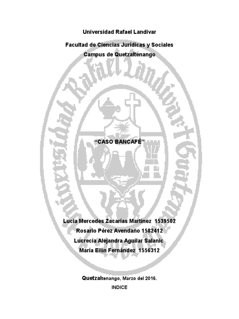 Quiebra y análisis de Bancafé en Guatemala | PDF | Bancos | Guatemala
