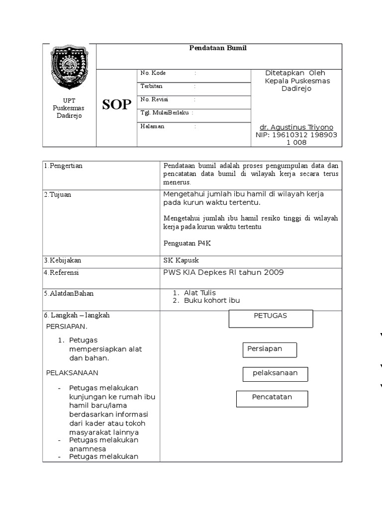SOP Pendataan Bumil | PDF