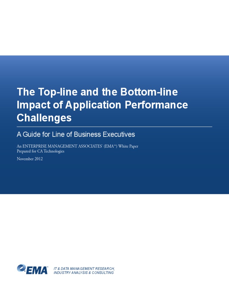 The Top-Line and The Bottom-Line Impact of Application Performance ...