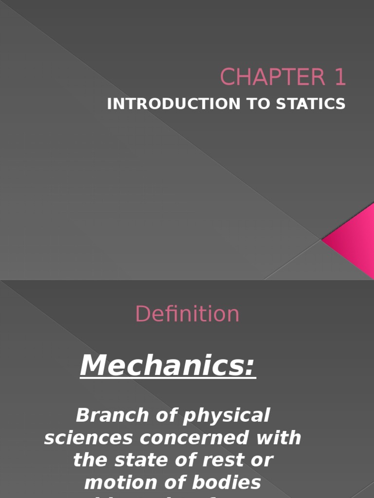 Chapter 1 Statik Dan Dinamik Pdf Force International System Of Units