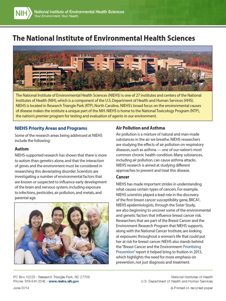 Niehs Overview 508 | Download Free PDF | Public Health | Medical ...