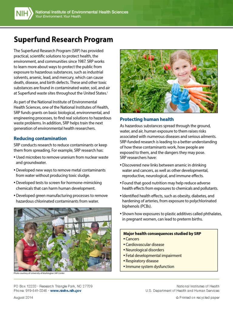 Superfund Research Program 508 | PDF | Superfund | Toxicity