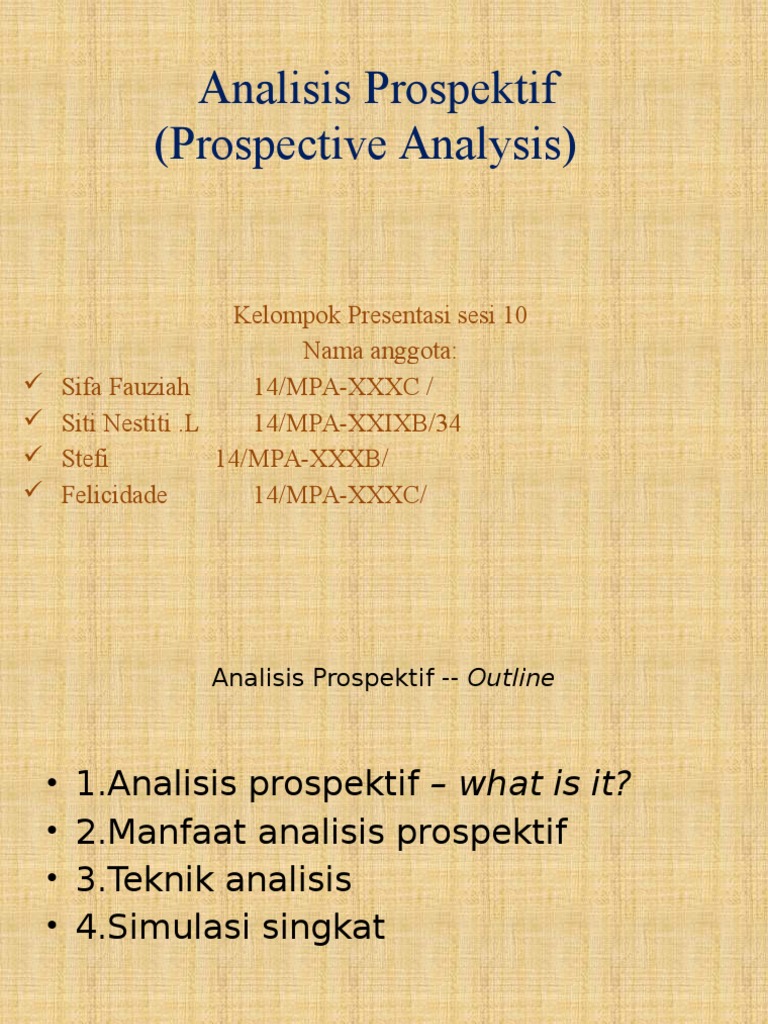 Analisis Prospektif Bab 9 Sesi 10 | PDF | Bisnis
