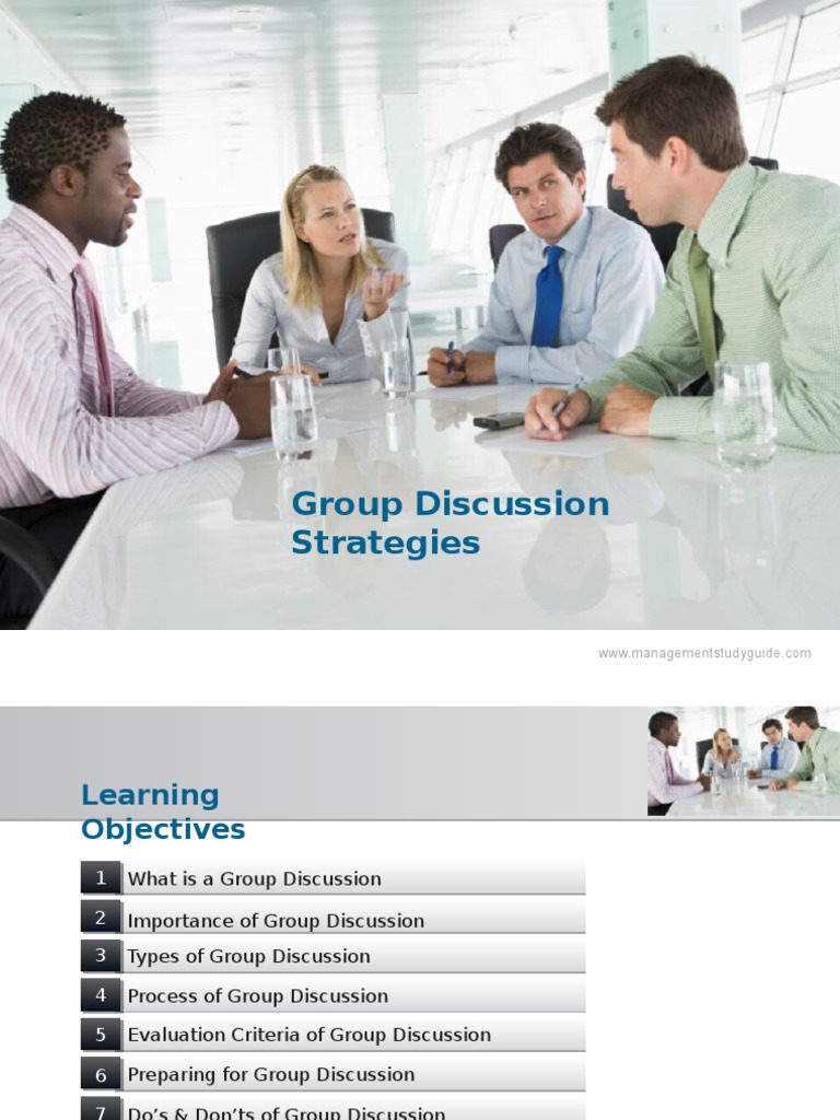 Group Discussion Strategies | PDF | Leadership | Critical Thinking