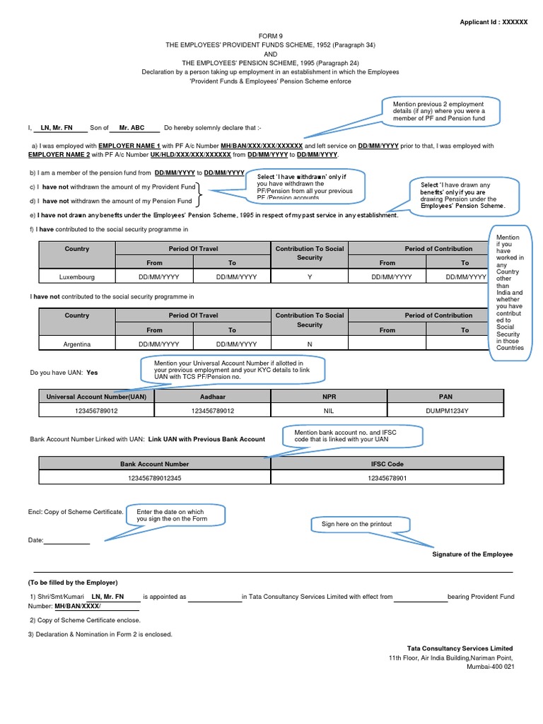 Understanding TCS Form 9 for PF/Pension | PDF | Business | Financial ...