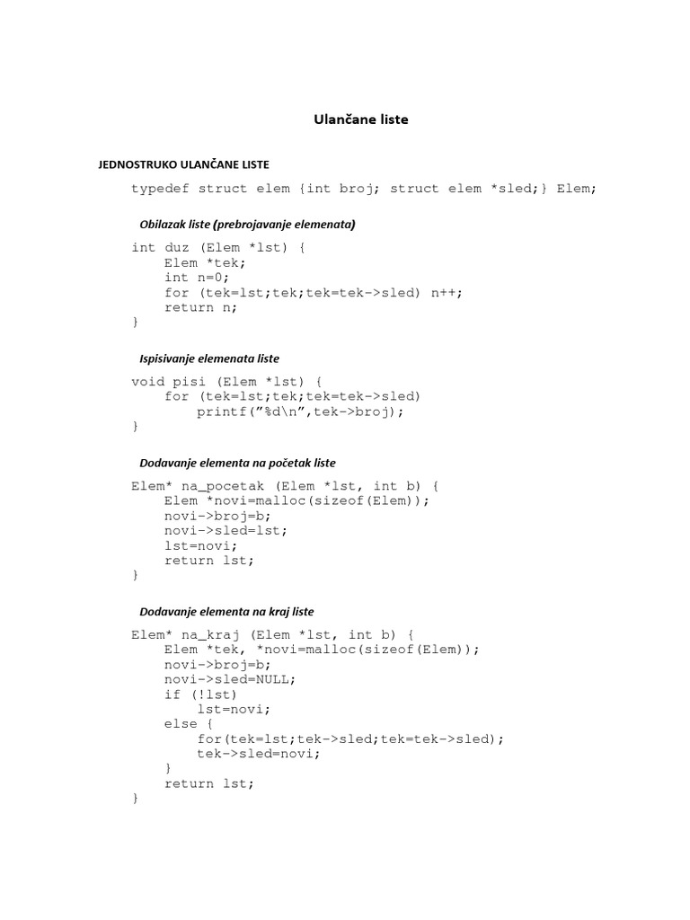 Linked List Operations Guide | PDF