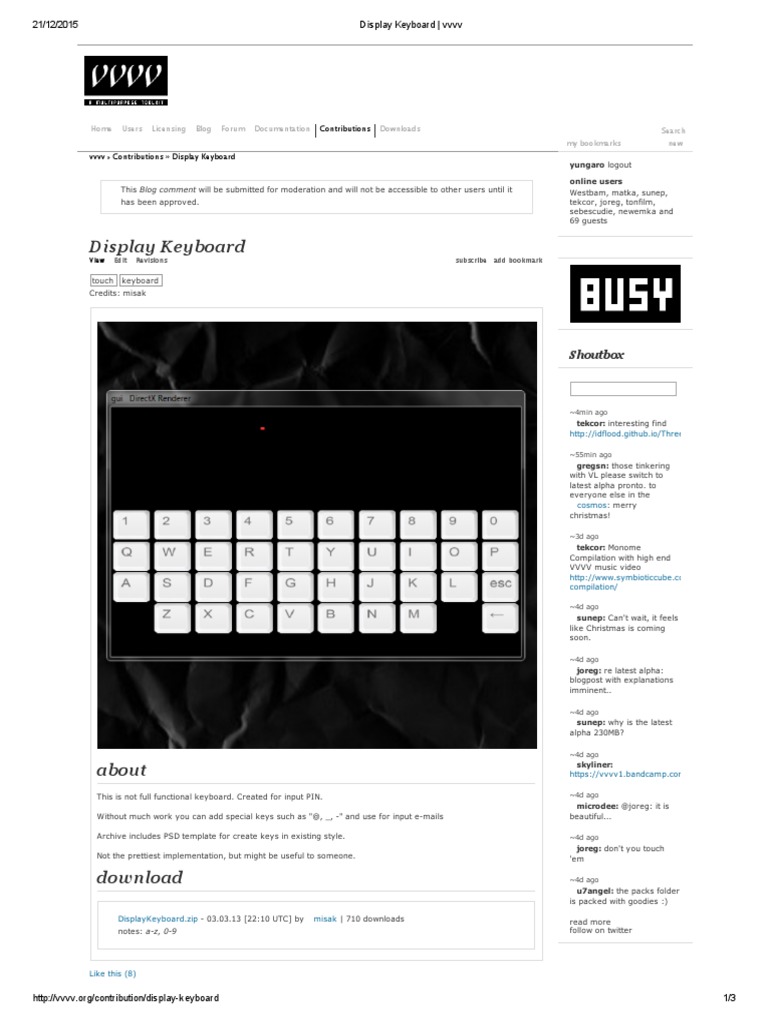 Display Keyboard - VVVV | PDF | Computer Keyboard | Computing