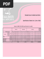 Welded Wire Mesh Data Sheet 20210601 | PDF | Wire | Welding