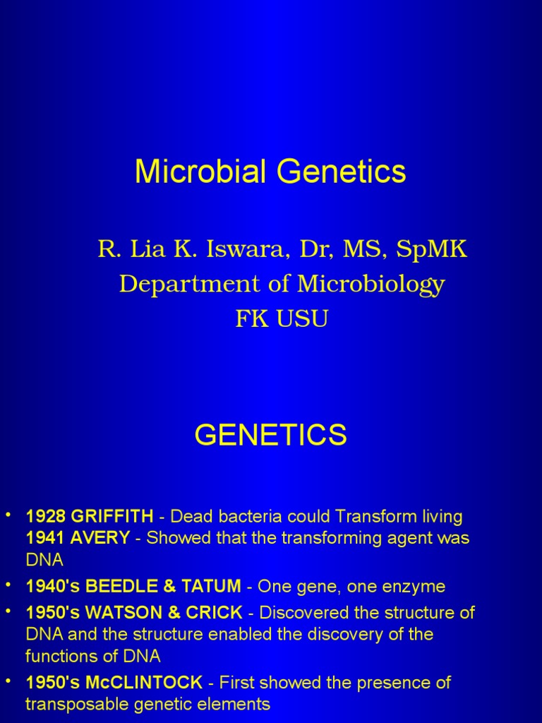 Microbial Genetics | Dna | Genetics