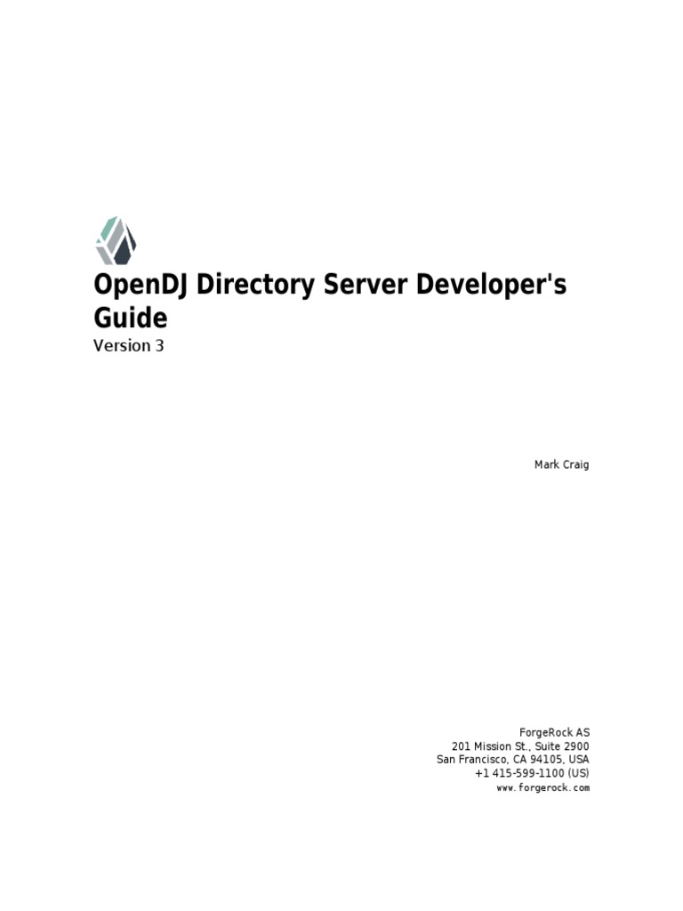 Opendj 3 Server Dev Guide | PDF | Representational State Transfer | Hypertext Transfer Protocol