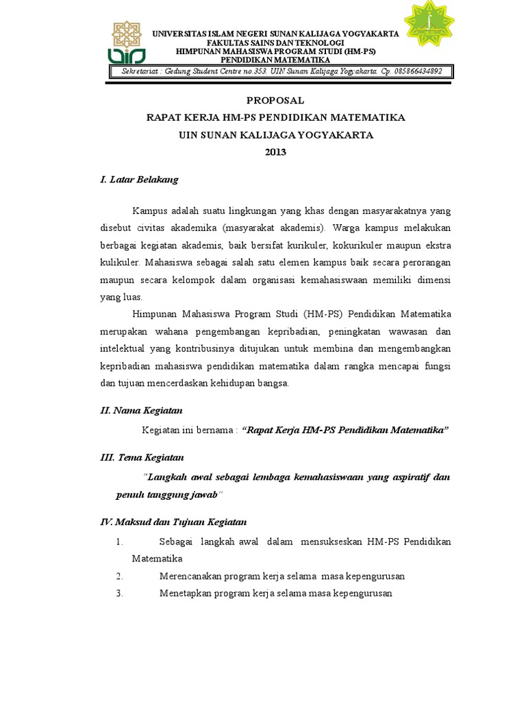 Proposal Raker Hima 2013 | PDF