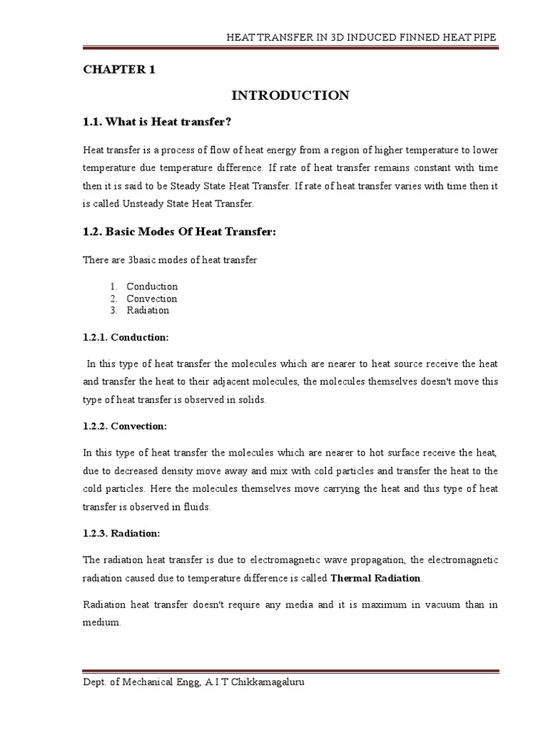 Sub Report | PDF | Heat Transfer | Heat
