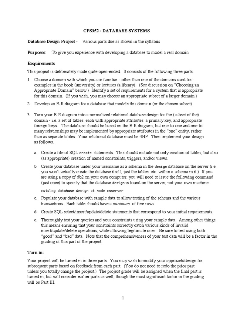 Design Project | PDF | Databases | Relational Database