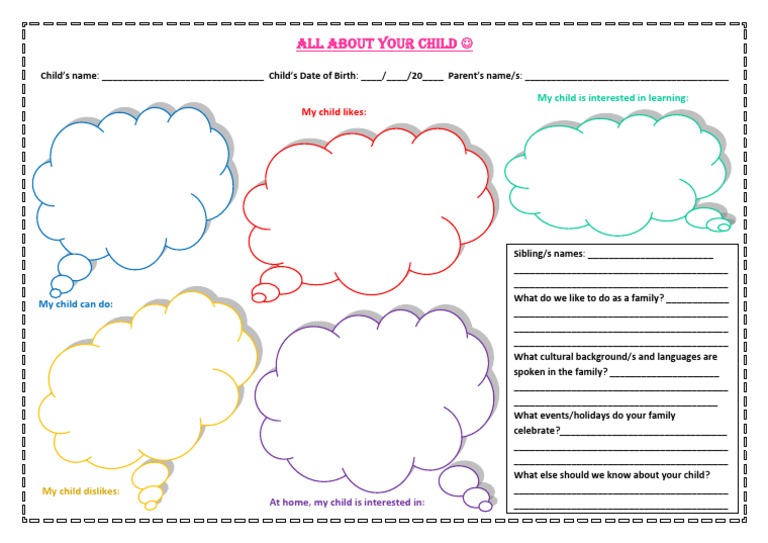 Child Information and Interests Form | PDF