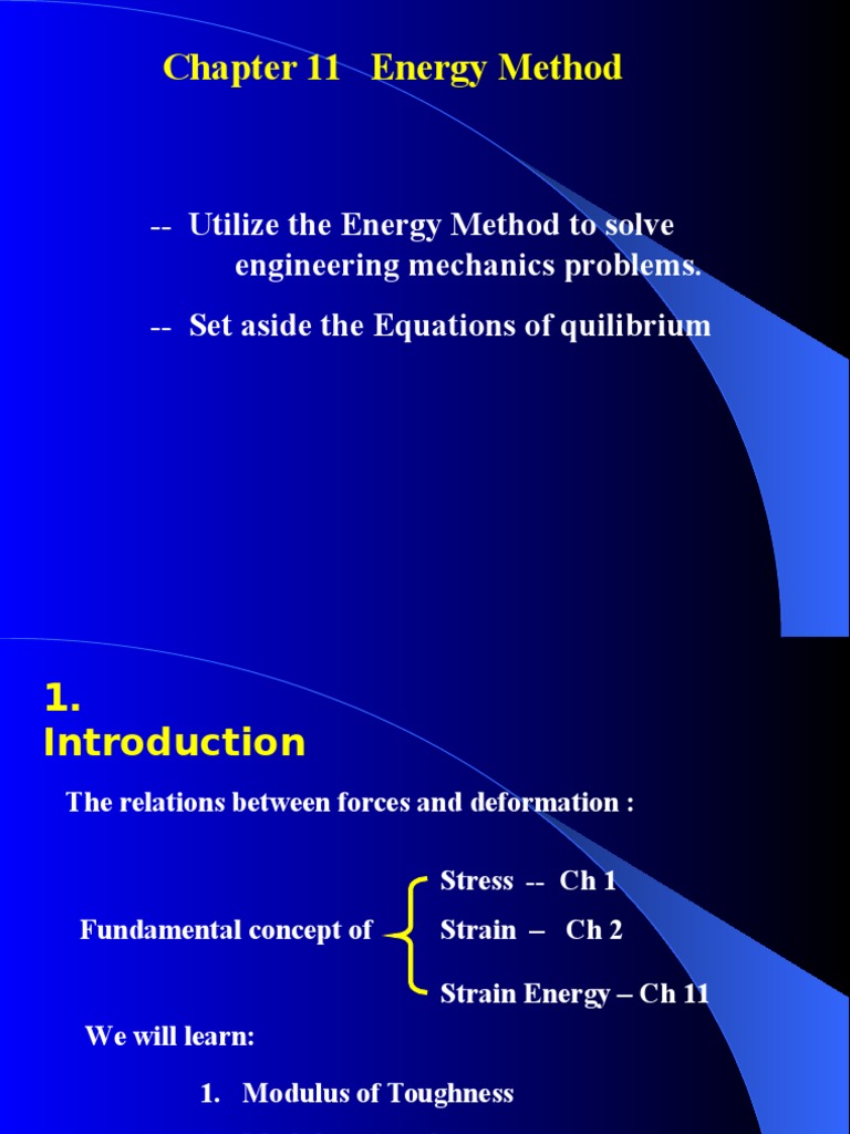 Energy Methods for Solving Mechanics Problems | PDF | Elasticity ...