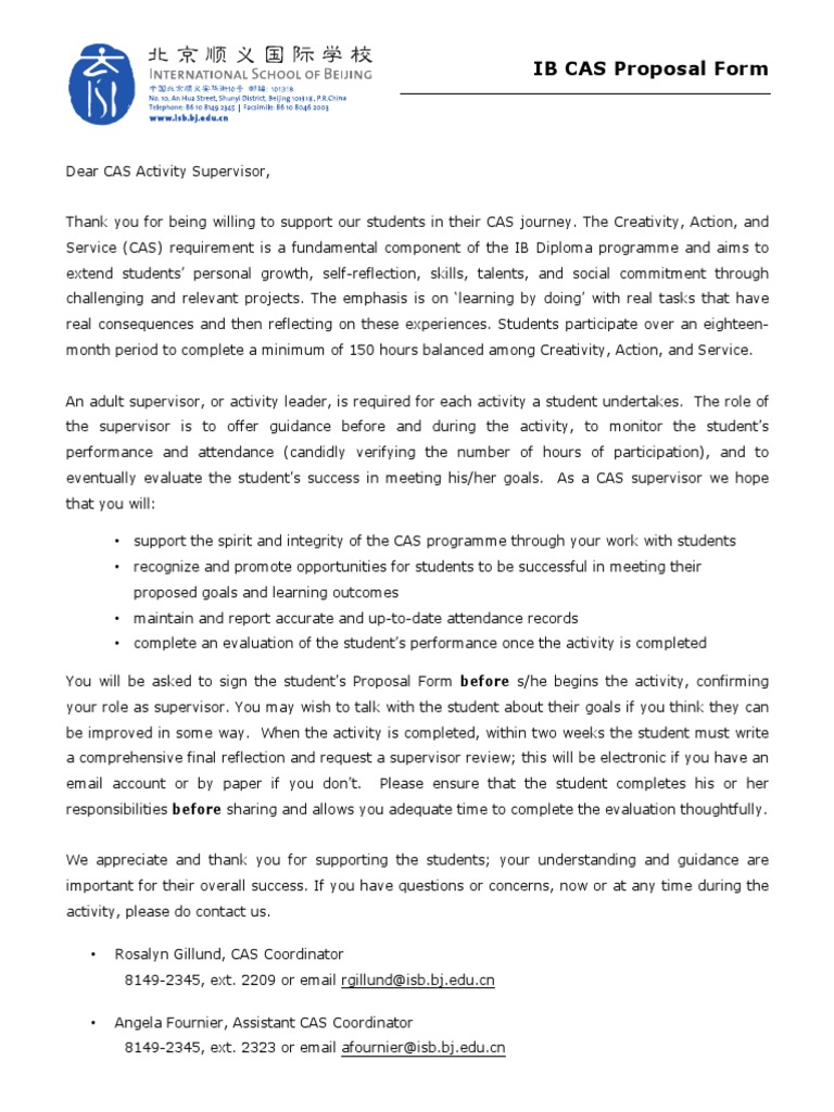 2014 CAS Proposal Form ISB | PDF | Teaching | Evaluation