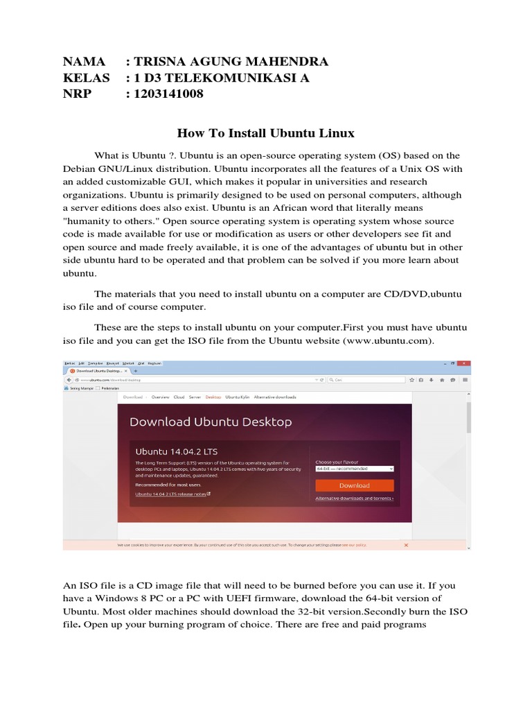 How To Install Ubuntu Linux | Download Free PDF | Ubuntu (Operating ...