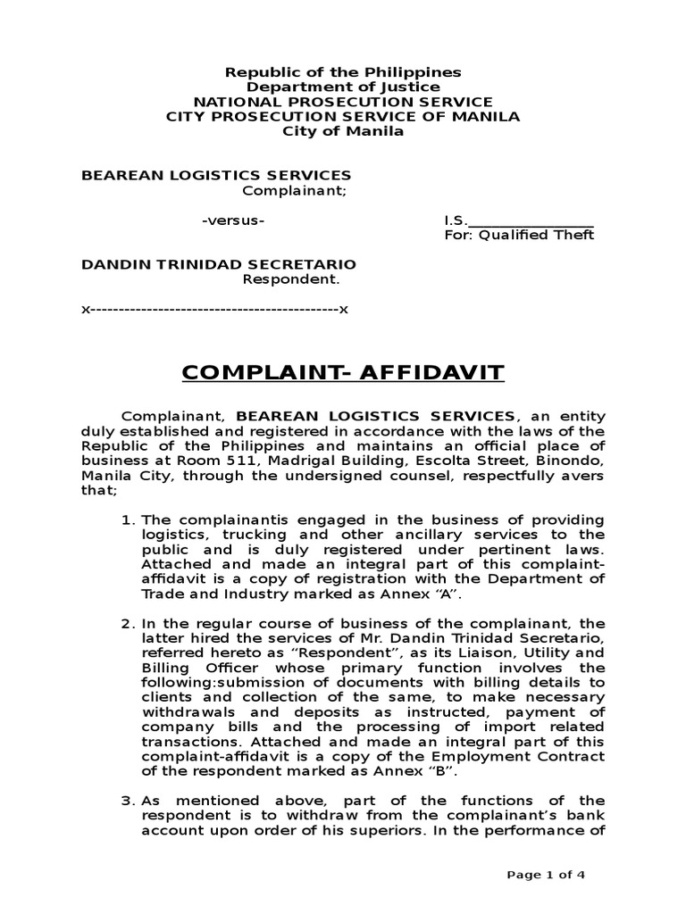 Qualified Theft Case | PDF | Theft | Crime & Violence