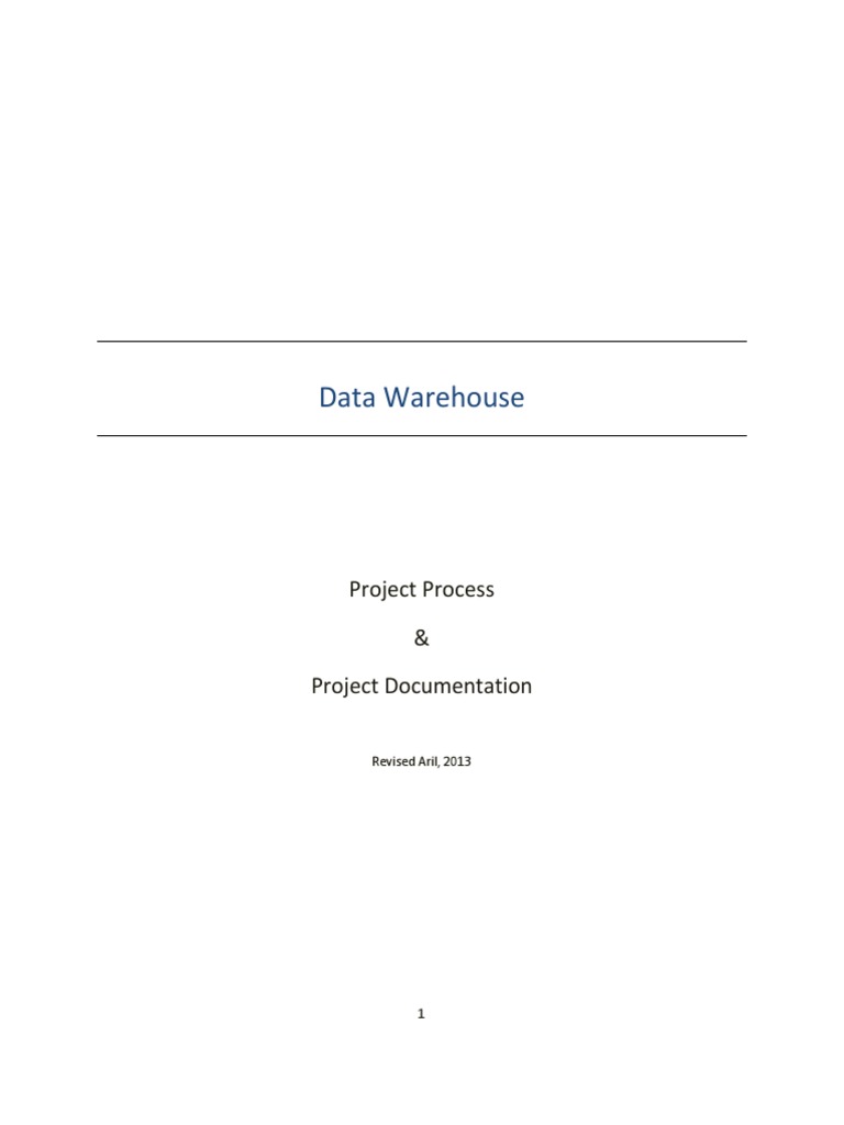 Dw Project Process And Documentation Pdf Prototype Databases