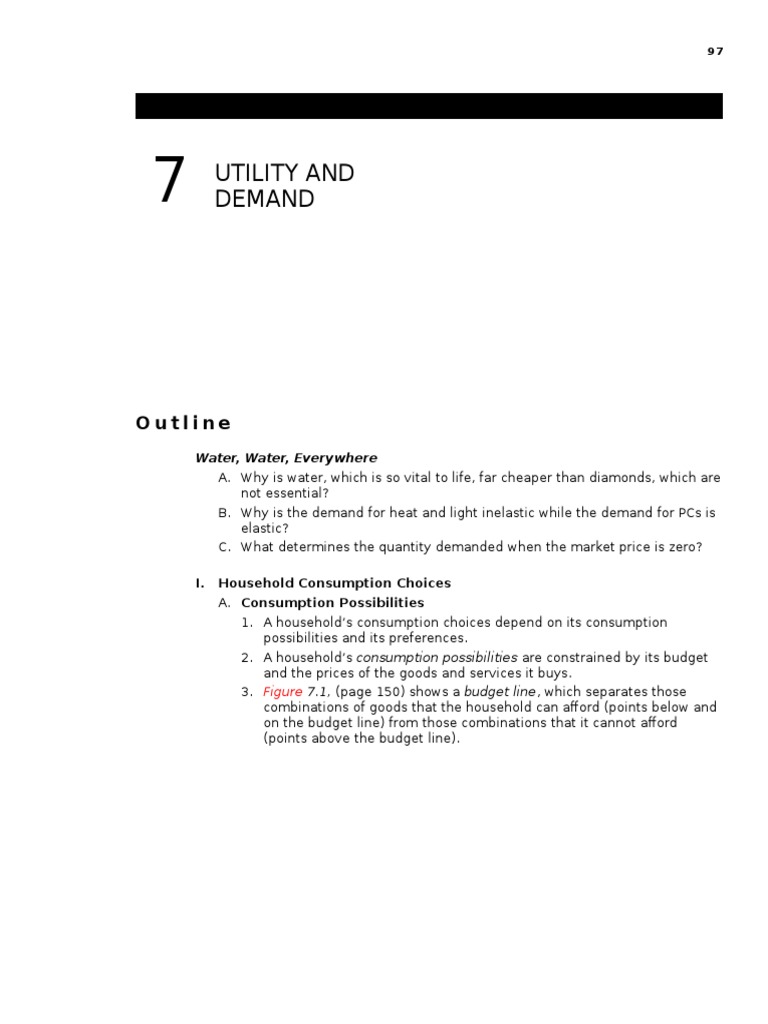 Utility and Demand: Outline | PDF | Utility | Demand