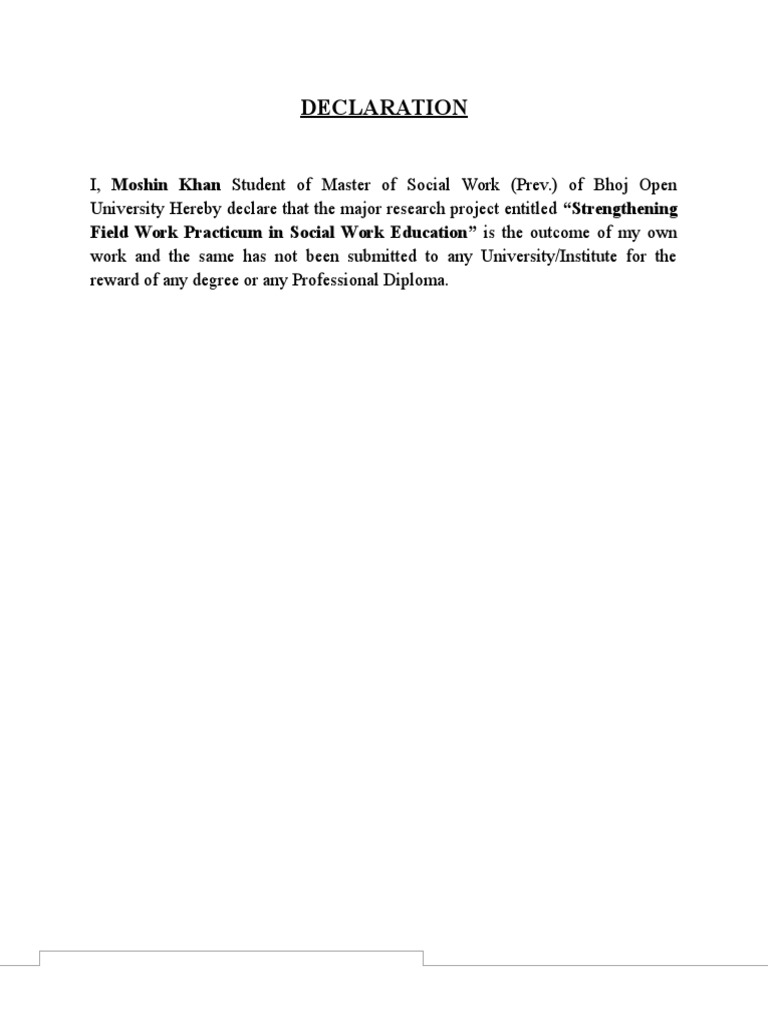 Field Work Pdf Field Research Social Work