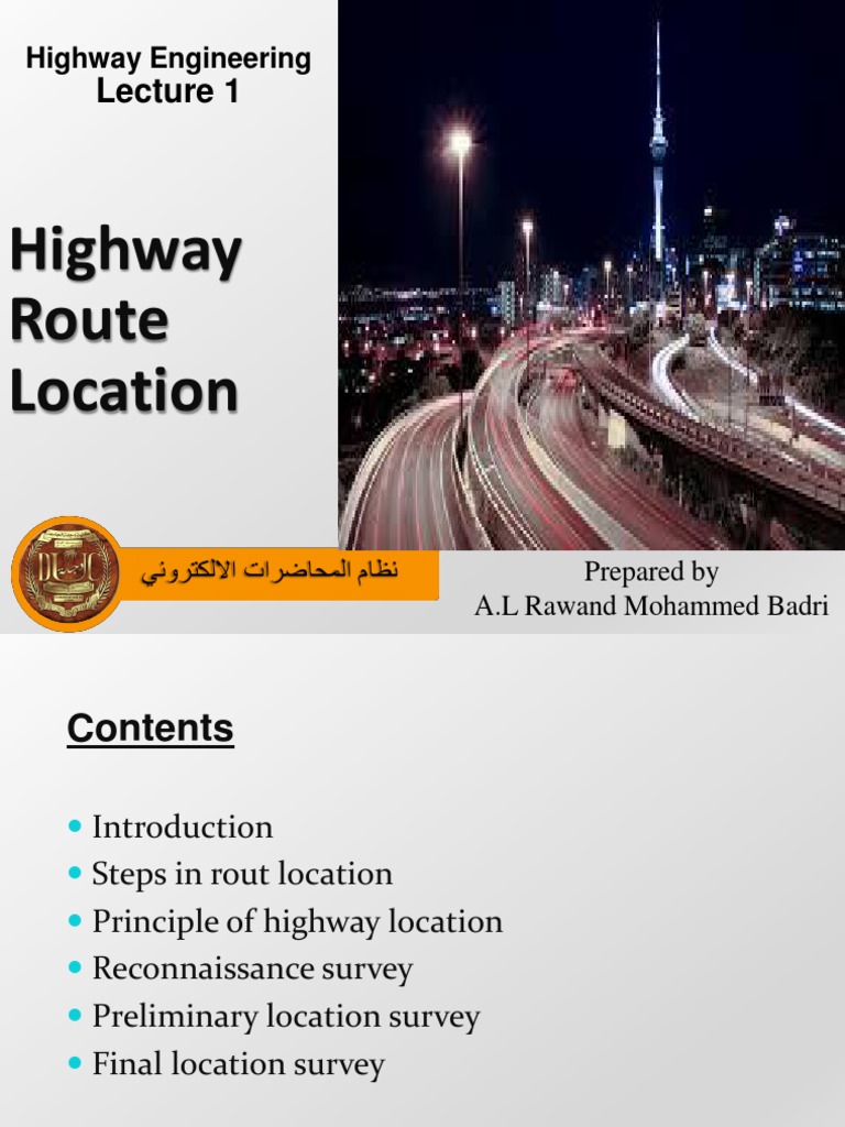 Highway Route Location Process Explained | PDF | Controlled Access ...