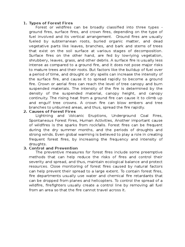 Types of Forest Fires | PDF