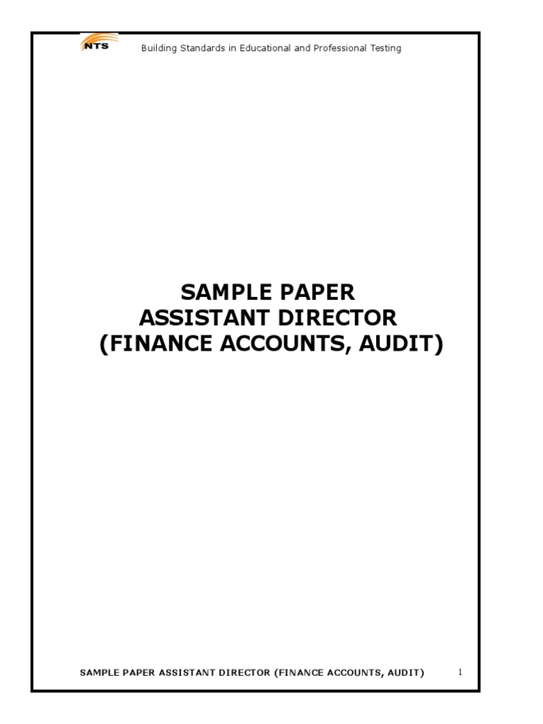 Assistant Director (Finance Accounts, Audit) | PDF | Profit (Accounting ...