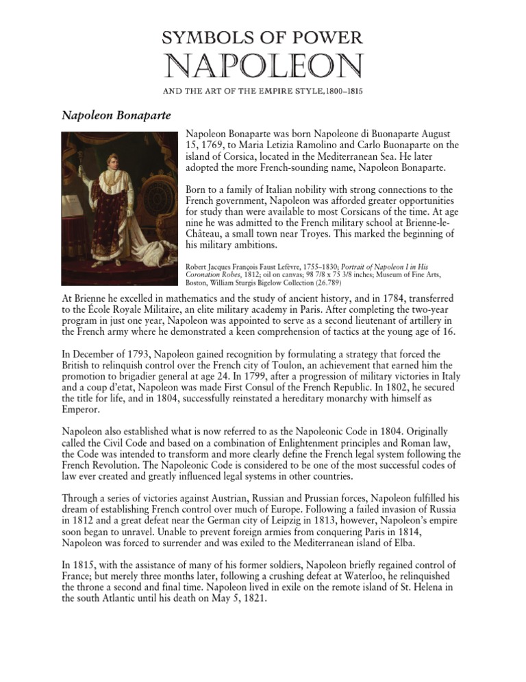Napoleon Bonaparte | PDF | Napoleon | France