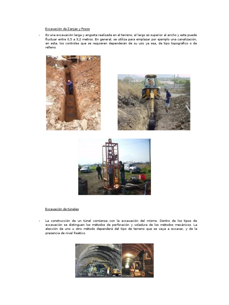 Excavación de Zanjas y Pozos | Tractor | Eje