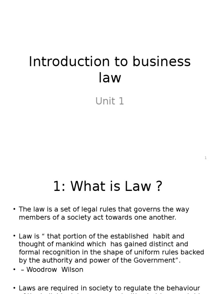 Introduction To Business Law | PDF | Precedent | Jurisprudence