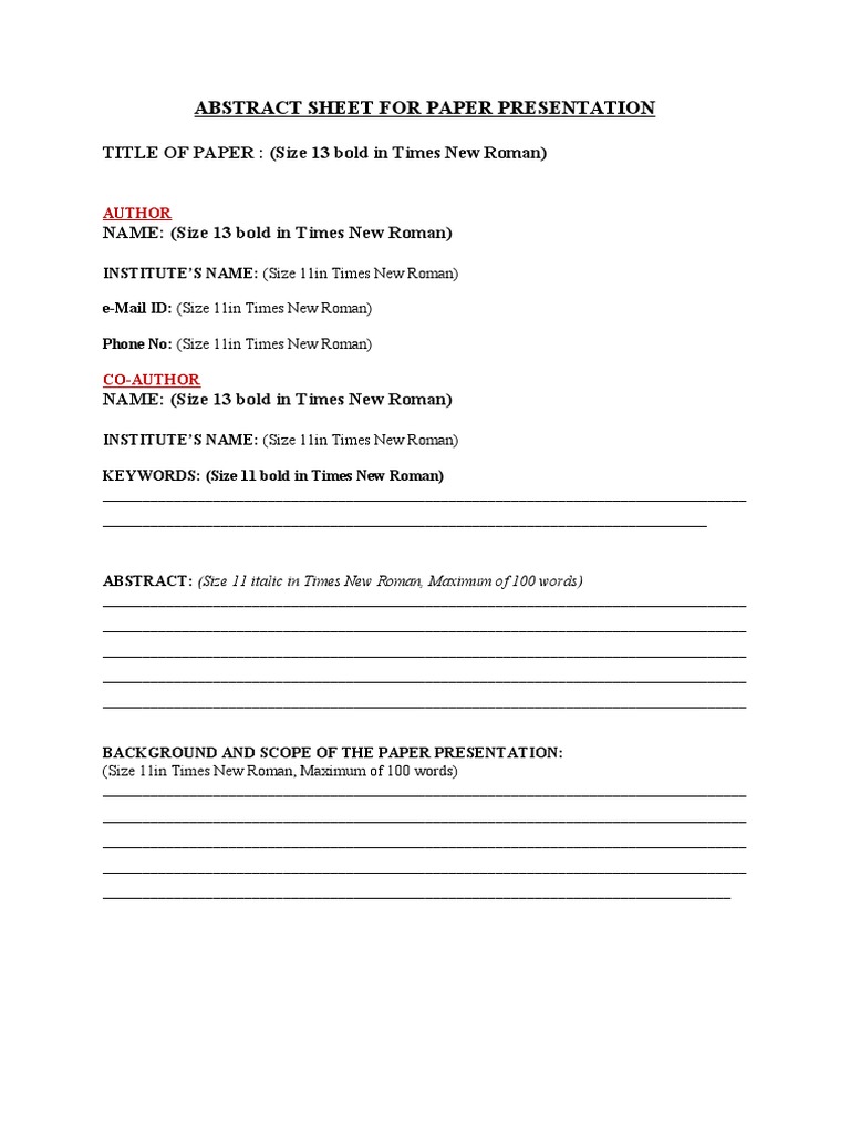 Abstract Sheet | PDF