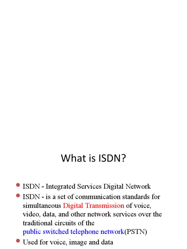 ISDN | PDF | Computer Network | Osi Model