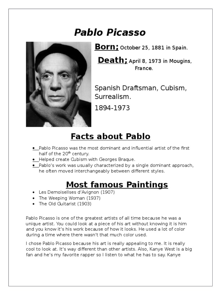 Pablo Picasso | PDF | Poetry | Classics