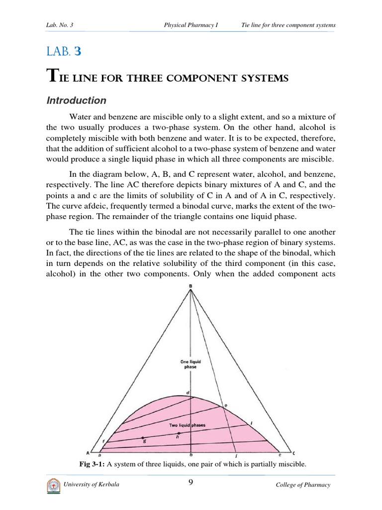 Lab. 3 Tie Line For Three Component Systems | PDF | Solubility | Phase ...