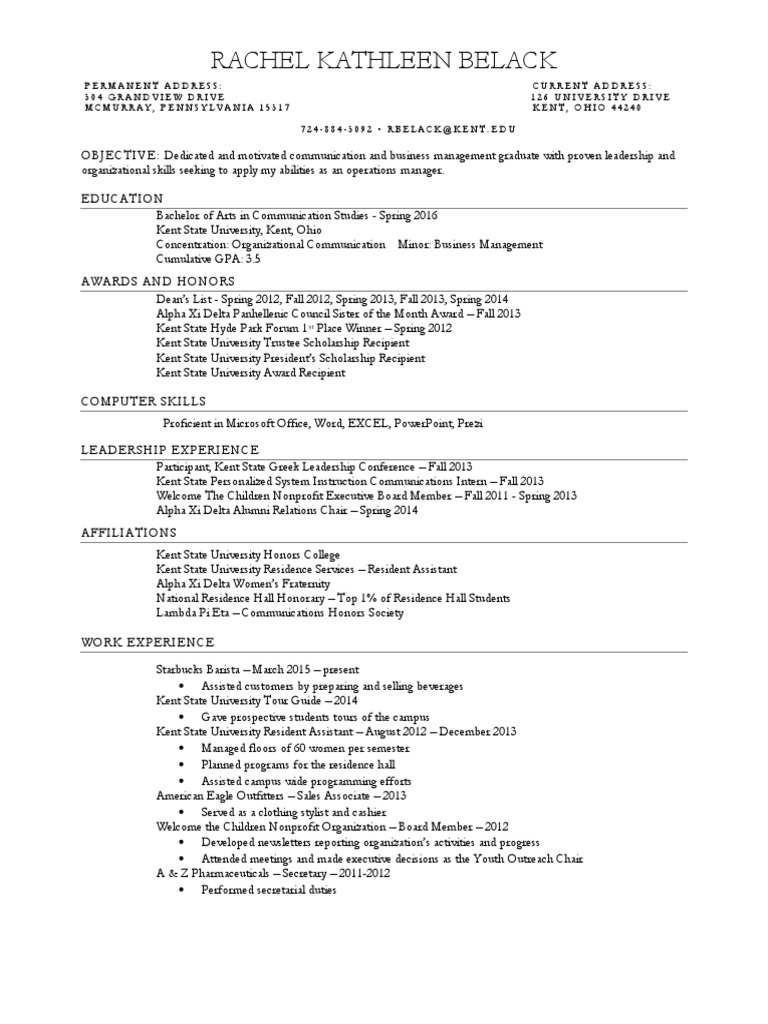 Rachel Resume | PDF | Business | Social Science