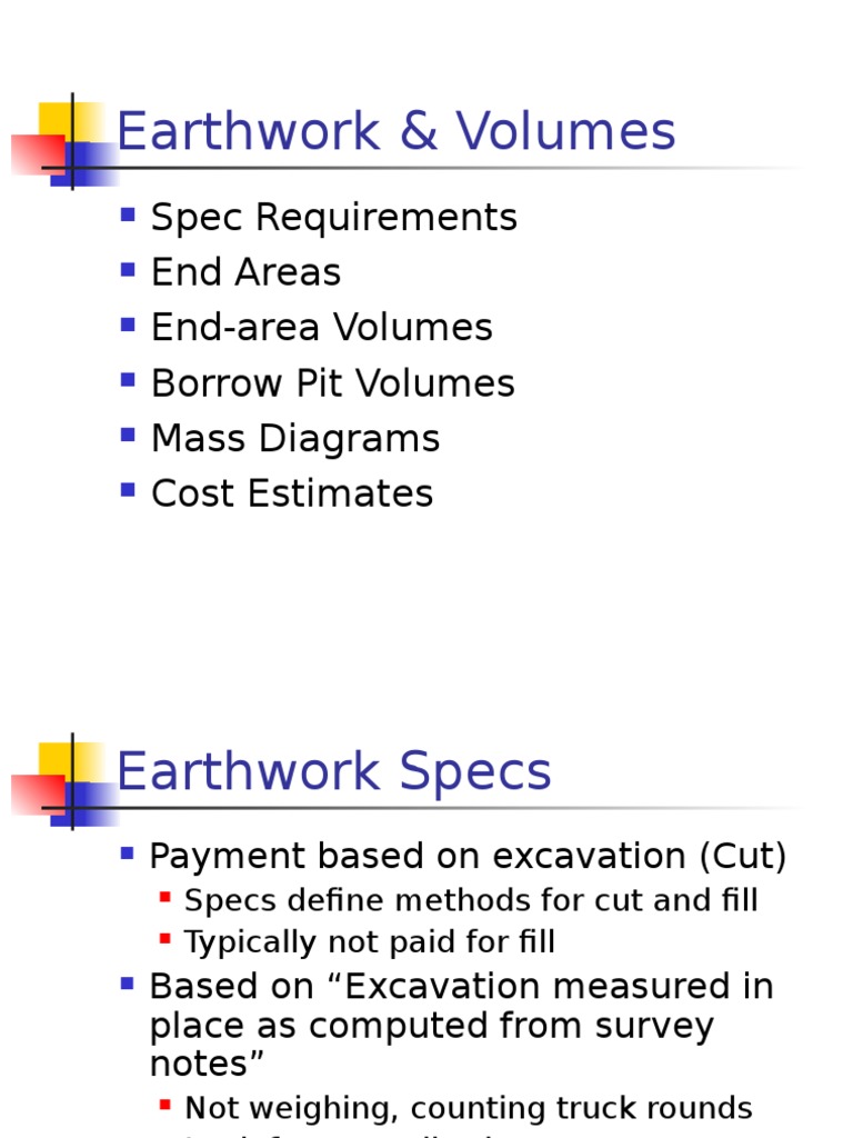 Earthwork & Volumes | PDF