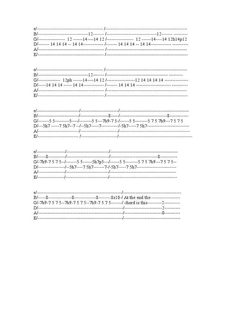 Tabs Solo Final Slide Away (Versión en Vivo) | PDF